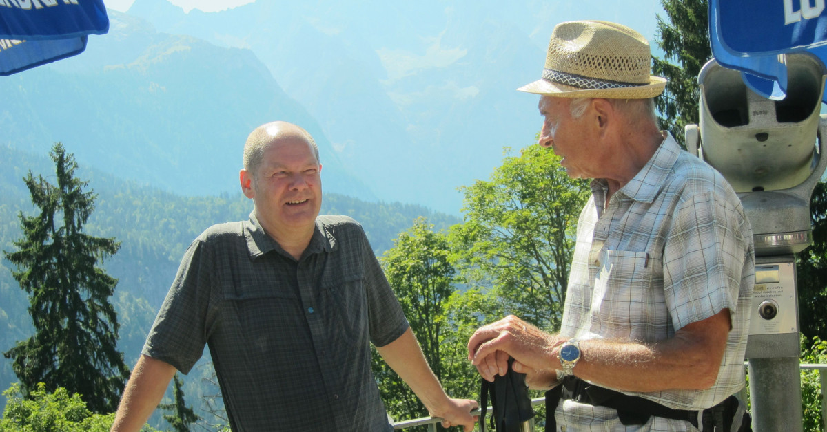 Olaf Scholz im Gespräch mit Dieter Appel - SPD Gauting